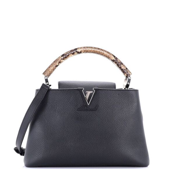 Louis Vuitton | Bags | Louis Vuitton Capucines Bag Leather With Python ...